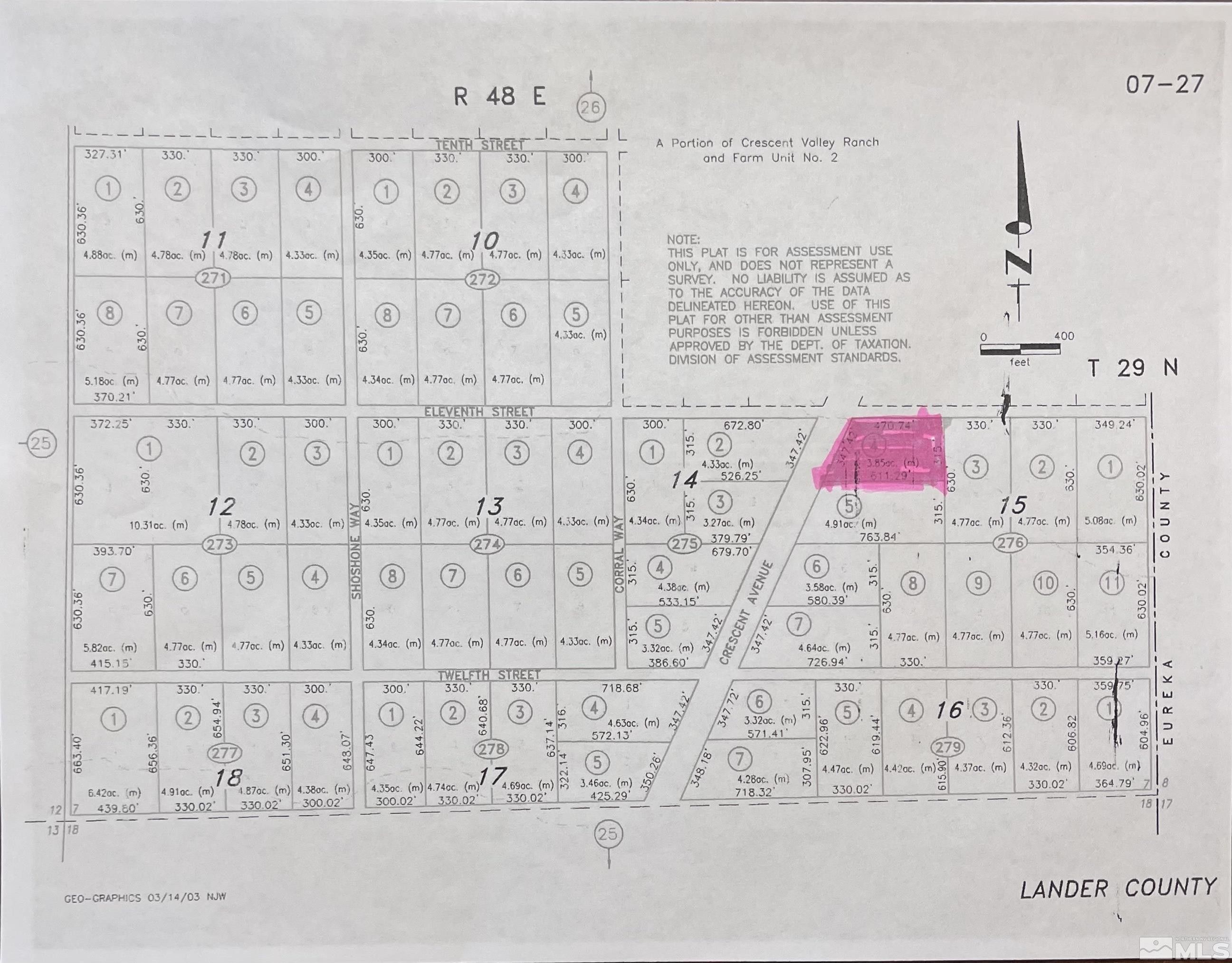 3.85 acres in Lander County, Nevada