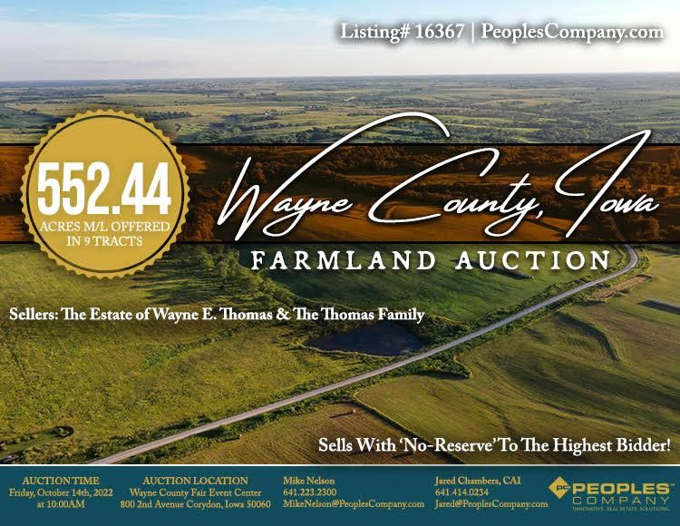 552.44 acres in Wayne County, Iowa