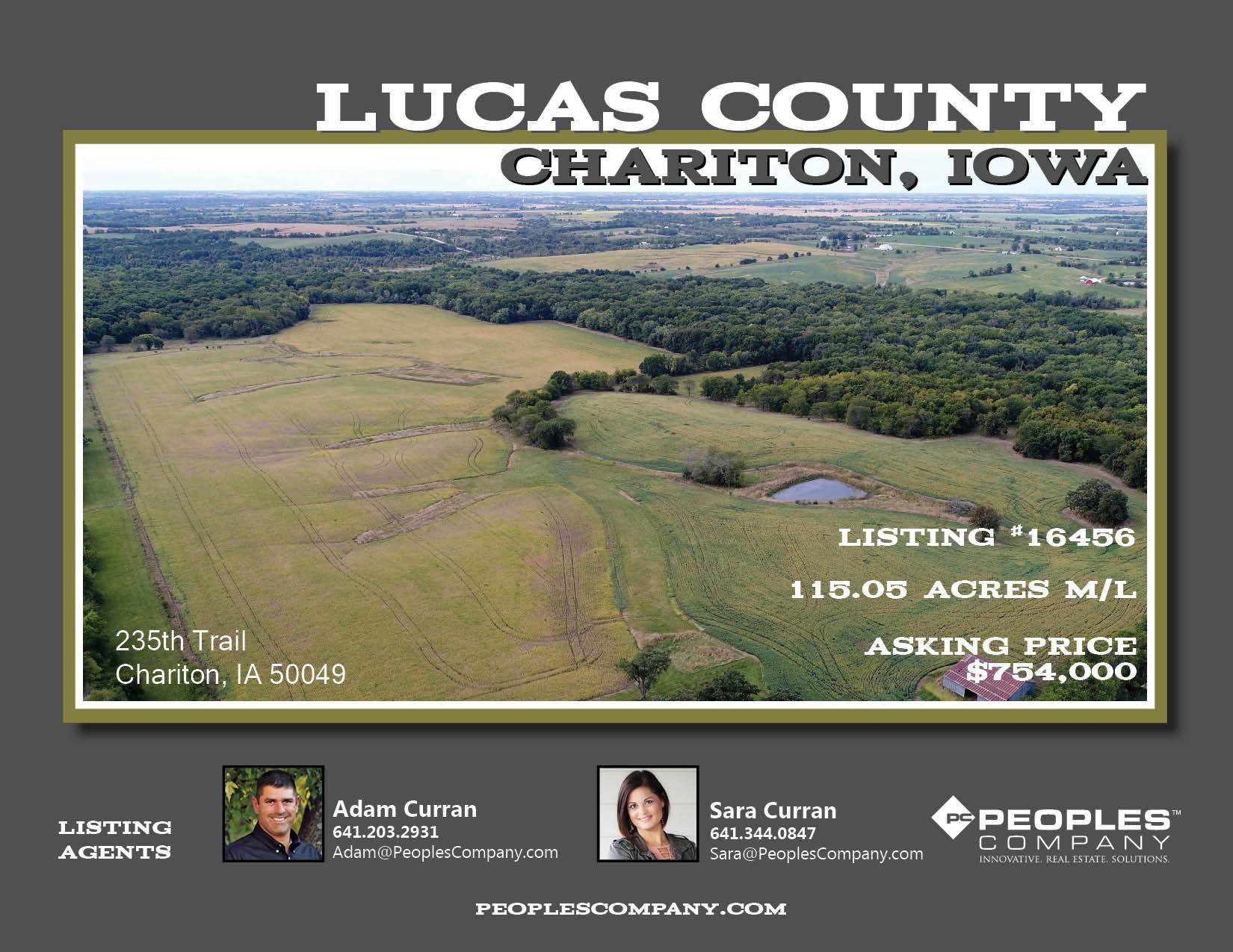 115 acres in Lucas County, Iowa
