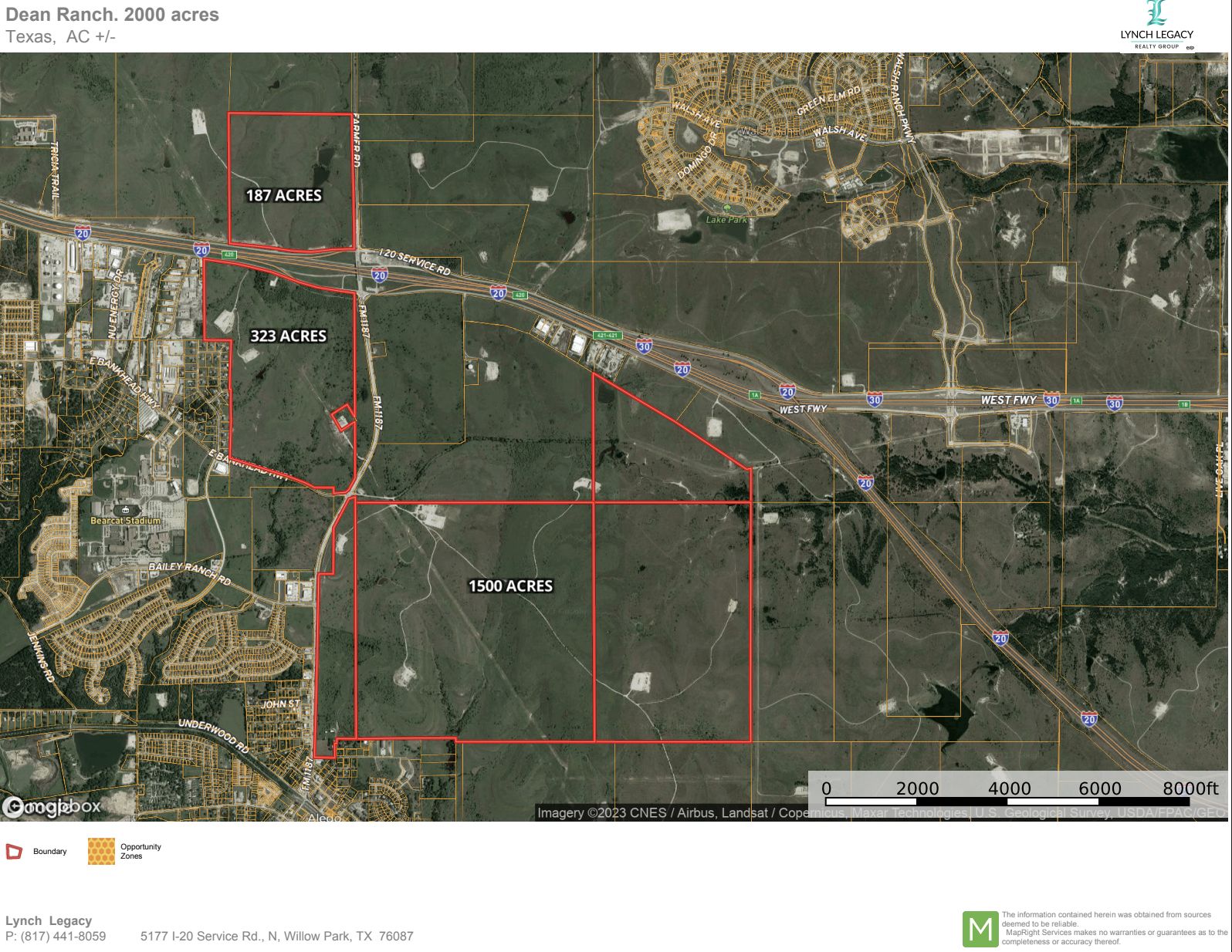 2,000 acres in Parker County, Texas