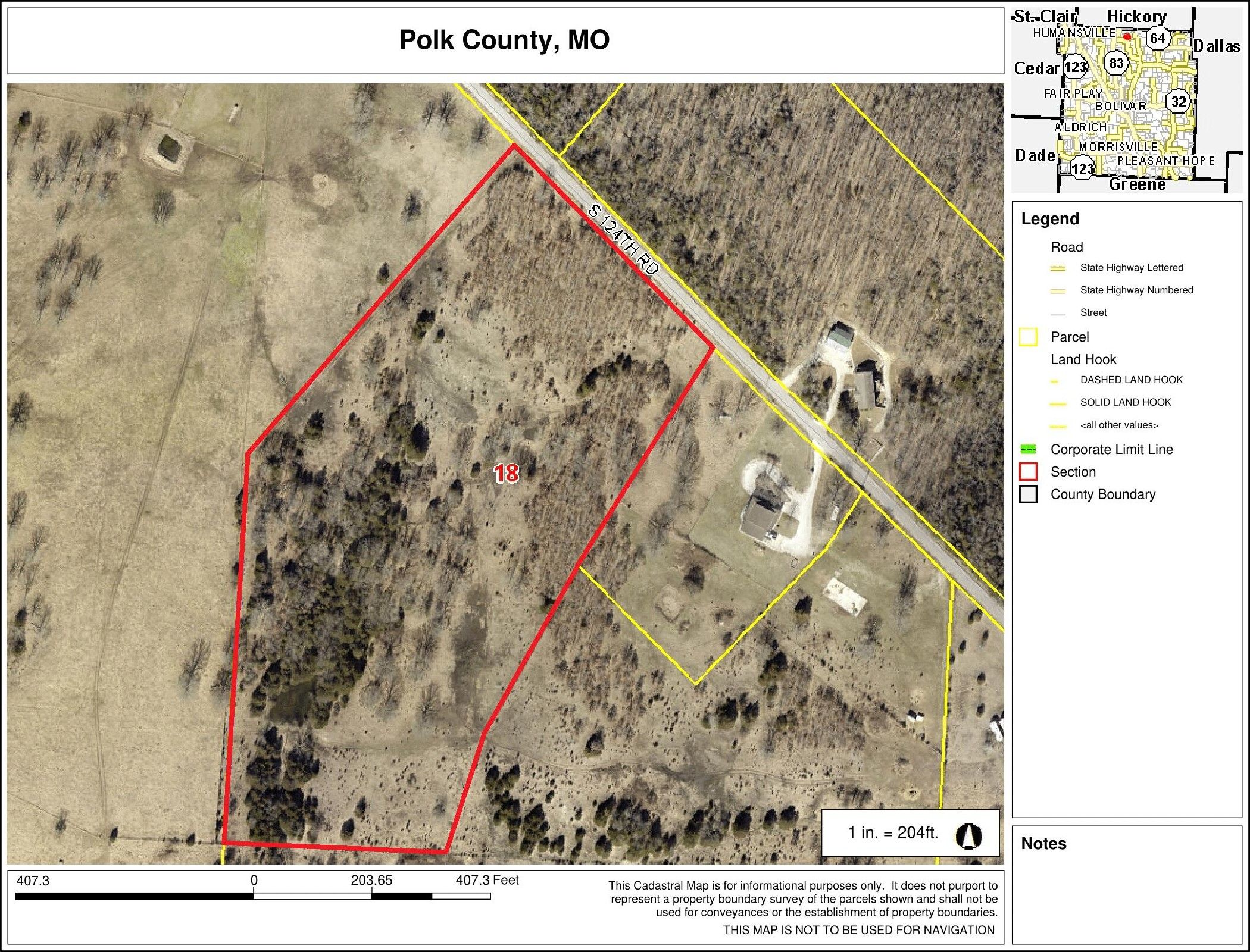 13.56 acres in Polk County, Missouri
