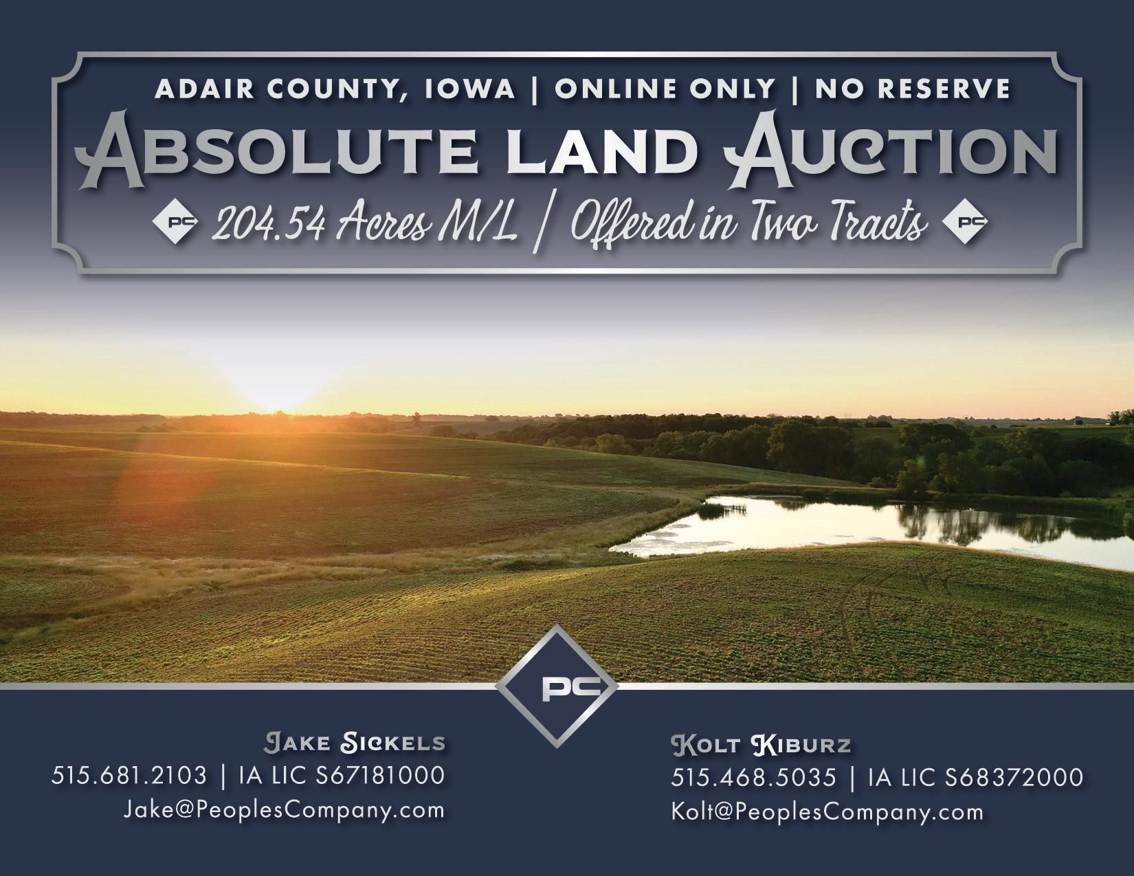 204.31 acres in Adair County, Iowa