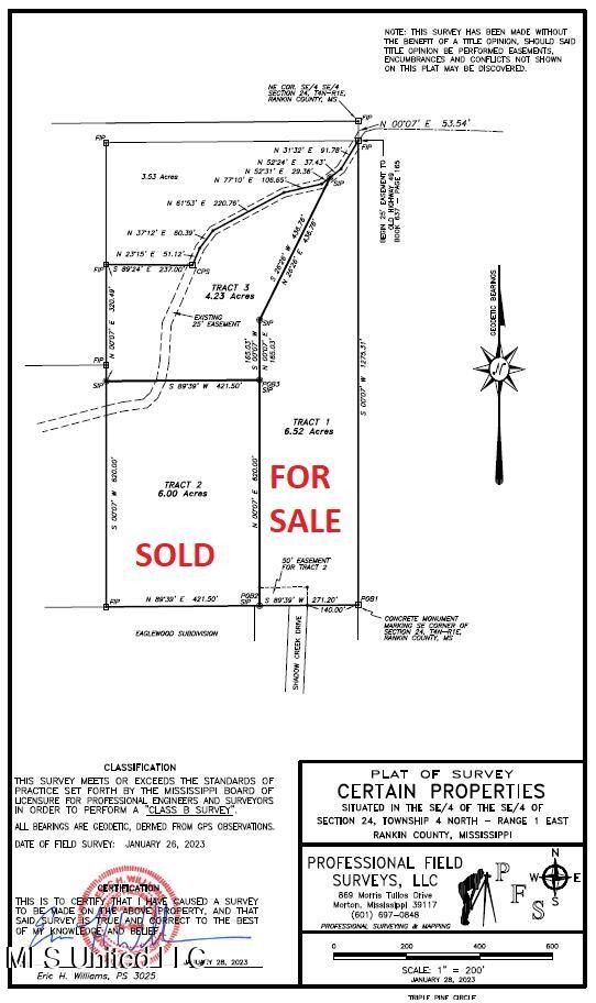 6.52 acres in Rankin County, Mississippi