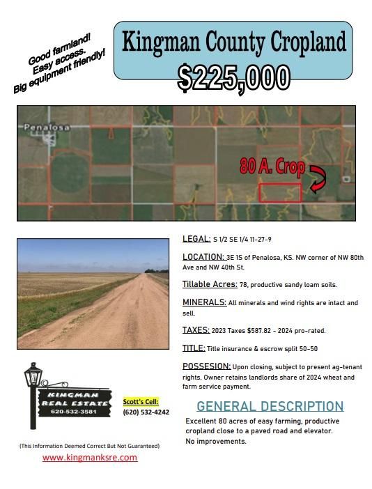 8000 Northwest 40 Street, Cunningham, KS 67035 | MLS: 11288839 | Land.com