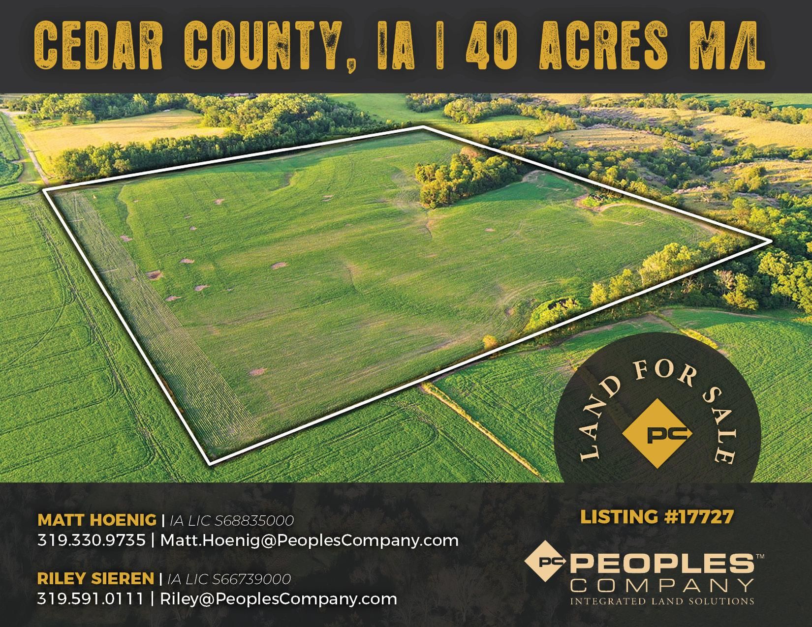 330th Street, Atalissa, IA 52720 | MLS: 698857 | Land.com