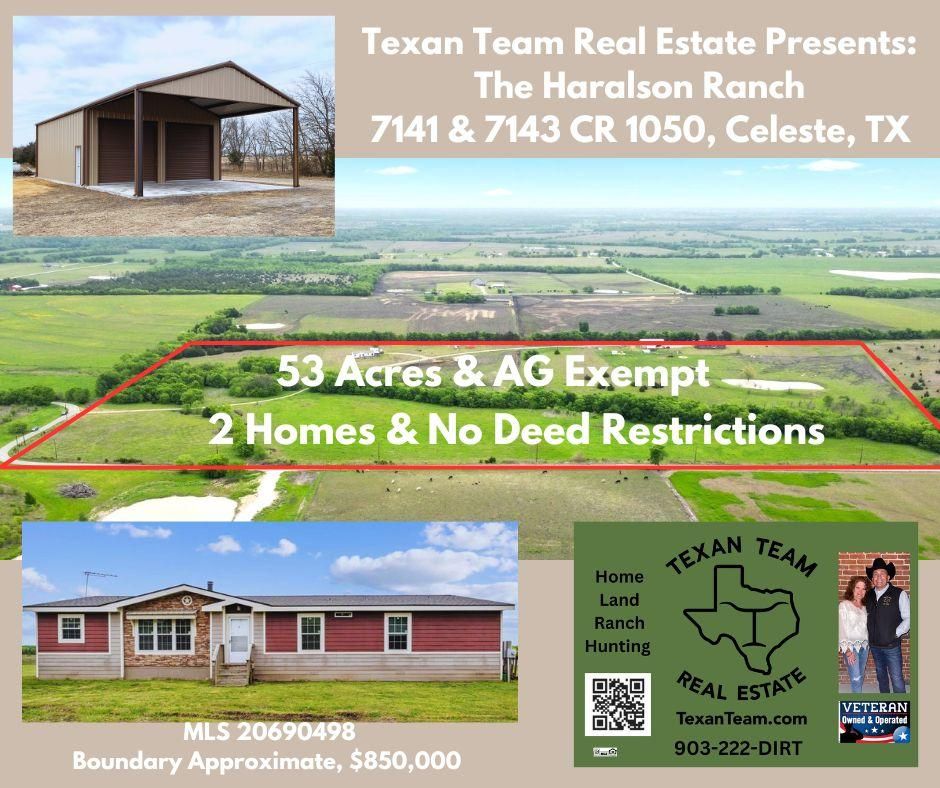 7141 County Road 1050, Celeste, TX 75423 | MLS: 20690498 | Land.com